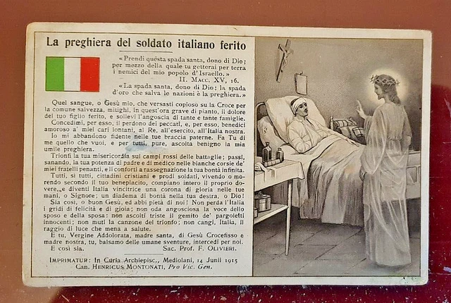 CARTOLINA LA PREGHIERA del soldato posta militare 25 divisione f ...
