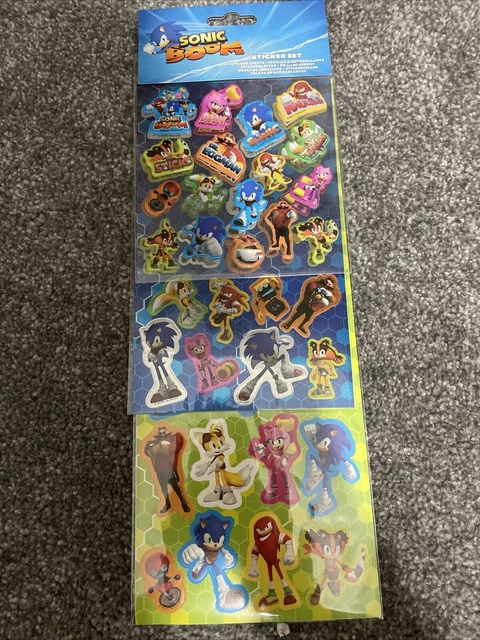 OFFICIAL SONIC BOOM Sticker Pack The Hedgehog 5 Sheets Reusable ...