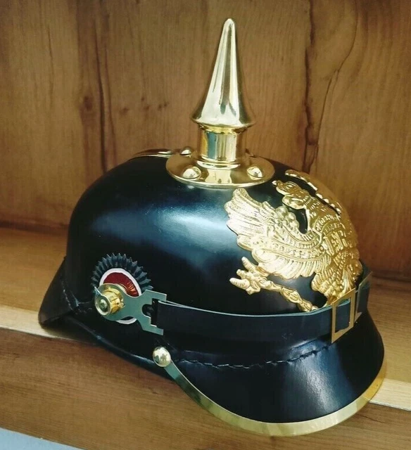 KAISERREICH PREUSSISCH WWI & WWII German Pickelhaube Leather Helmet FR ...