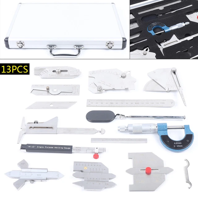 WELDING GAUGE TOOL Measurement Gauge Inspection Ruler 13pcs/Box MG-11 ...