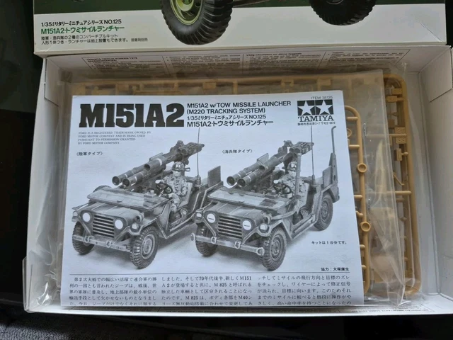 TAMIYA M151A2 W/TOW Missile Launcher 1/35 Scale Model Kit 35125 £10.00 ...