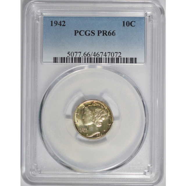 1942 MERCURY DIME 10C PCGS PR 66 £262.69 - PicClick UK
