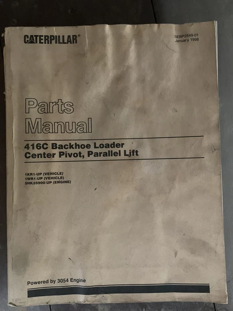 CATERPILLAR CAT 416C Backhoe Loader Center Pivot, Parallel Lift Parts Manual EUR 35,66 - PicClick DE