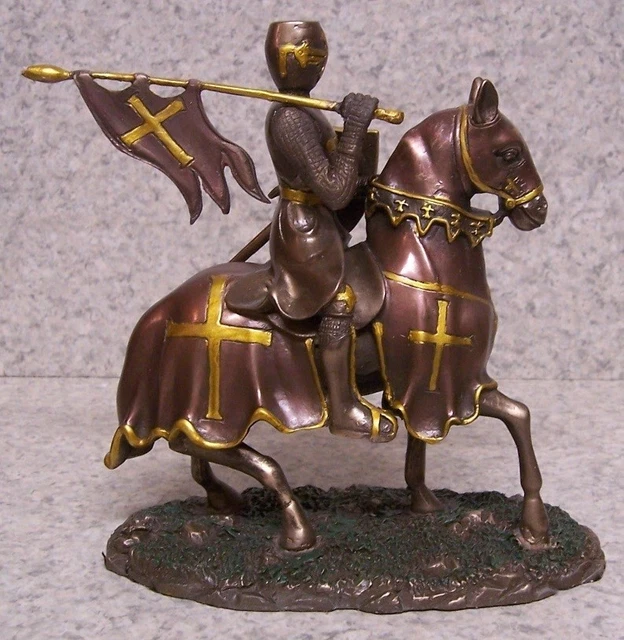 FIGURINE MEDIEVAL KNIGHT Armor Crusader Mounted on Horseback NEW with ... FIGURINE MEDIEVAL KNIGHT Armor Crusader Mounted on Horseback NEW with ...