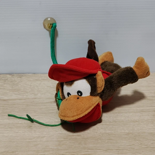 DONKEY KONG DIDDY Kong Vine Rope Hanger Banpresto 1995 Peluche Bambola ...