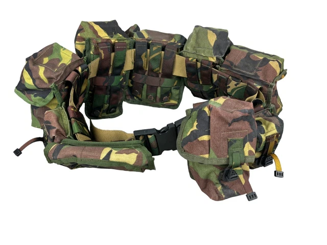 DUTCH ARMY DPM Webbing Belt With 9 Utility Pouches £29.99 - PicClick UK