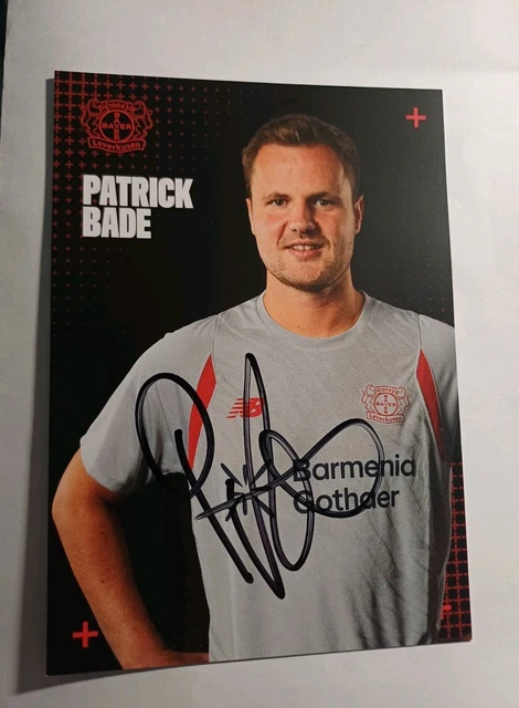 AUTOGRAMMKARTE SIGNIERT BAYER Leverkusen Frauen Patrick Bade 2025/2026 ...