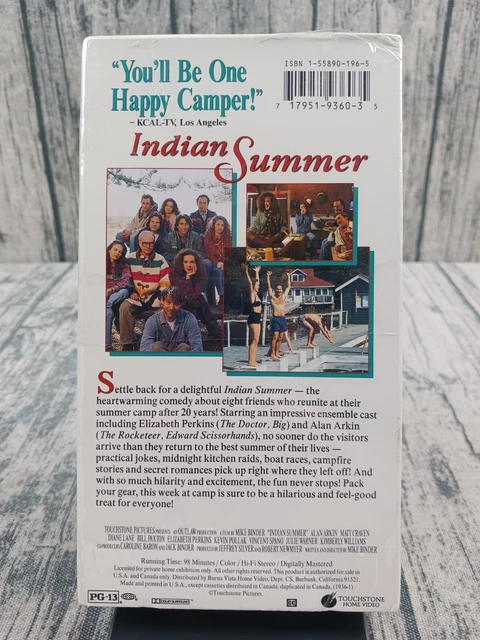 INDIAN SUMMER (VHS, 1993, Touchstone) Alan Arkin, Elizabeth Perkins ...