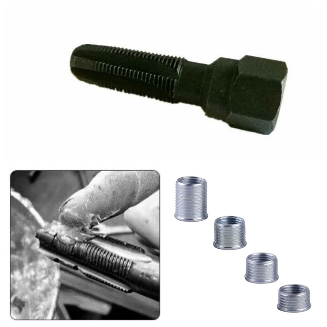 M14 X1.25 SPARK Plug Rethread Thread Repair Kit Helicoil Reamer Tap w ...