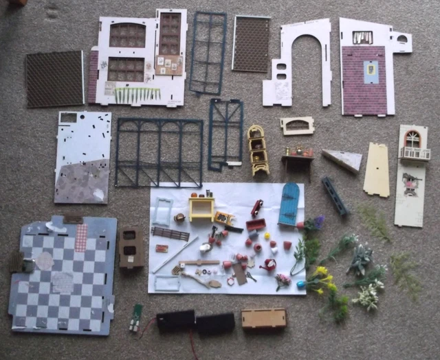 BUILD YOUR OWN Flower Shop Doll House DIY Kit Model Set Miniature Craft ...