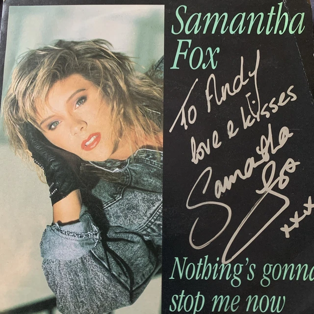 SIGNED! SAMANTHA FOX - Nothing’s Gonna Stop Me Now Jive 7” Single Vinyl ...