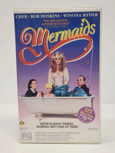 MERMAIDS VHS EX Rental 1990 Comedy Clamshell Cher Winona Ryder Bob Hoskins $21.90 - PicClick AU