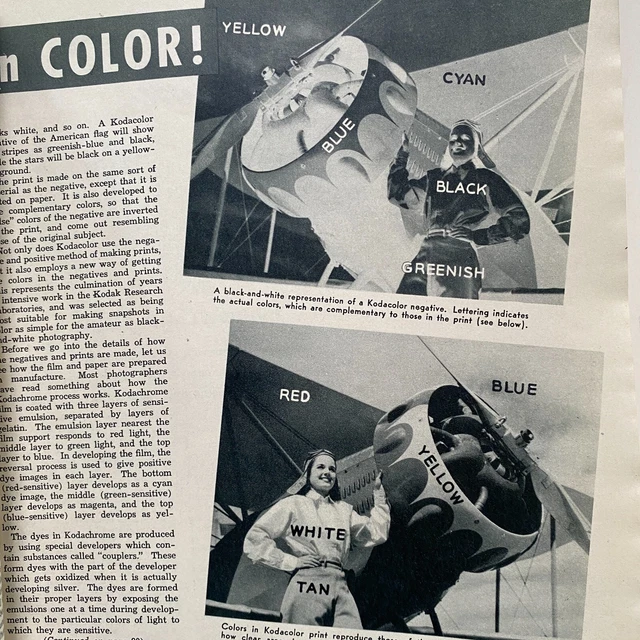 1940S POPULAR PHOTOGRAPHY Magazine Kodacolor WW2 Hollywood Pinup Girl ...