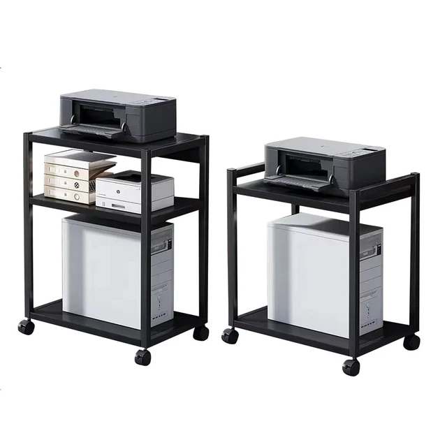 PC STAND 2/3 Tier Computer Tower Under Desk 360° Rotate Height Adjust ...