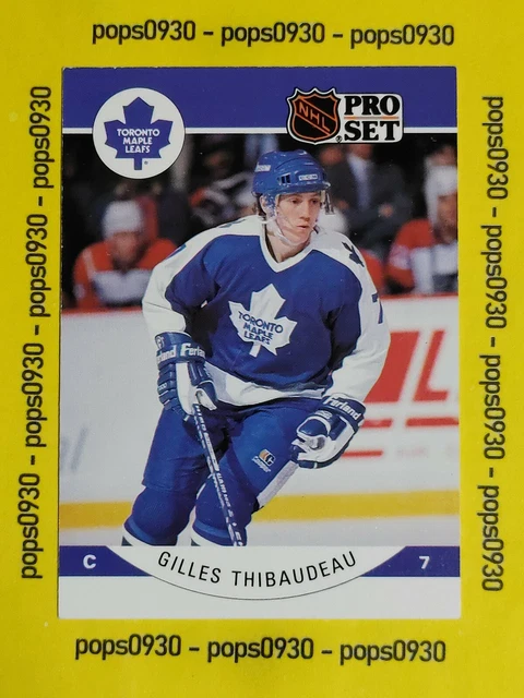 GILLES THIBAUDEAU, TORONTO Maple Leafs, 1990, ensemble professionnel ...