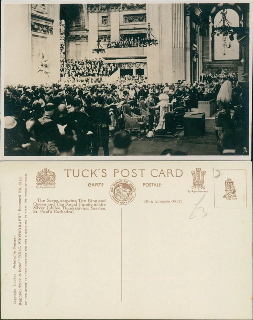 KING GEORGE V & Queen Mary Silver Jubilee Service St Pauls RP Real ...