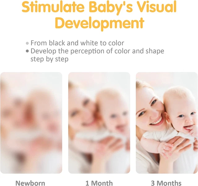 64 PCS 128 Page Baby Visual Stimulation Cards,High Contrast Infant ...