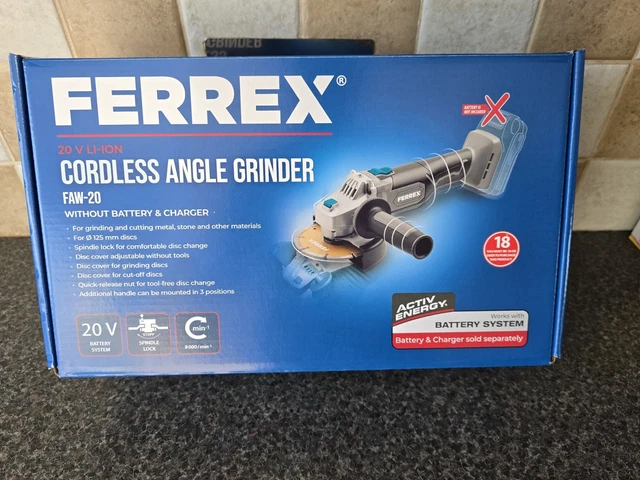 FERREX 20V CORDLESS Angle Grinder 125mm Disc Lithium-Ion 3-Year ...