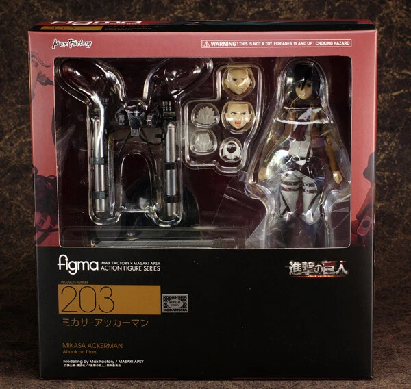 FIGURINE ARTICULÉE FIGMA Attack On Titan Mikasa Ackerman Max Factory ...