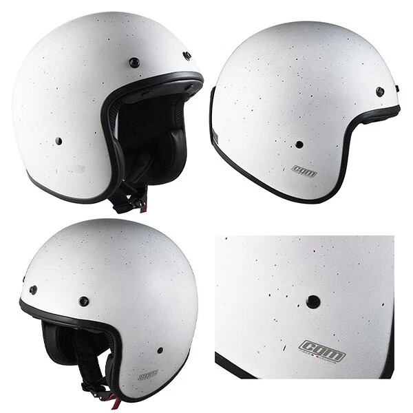 CASCO JET MOTO Cafe Racer Custom Vespa Cgm 170W Xs Bianco Fibra Vetro ...