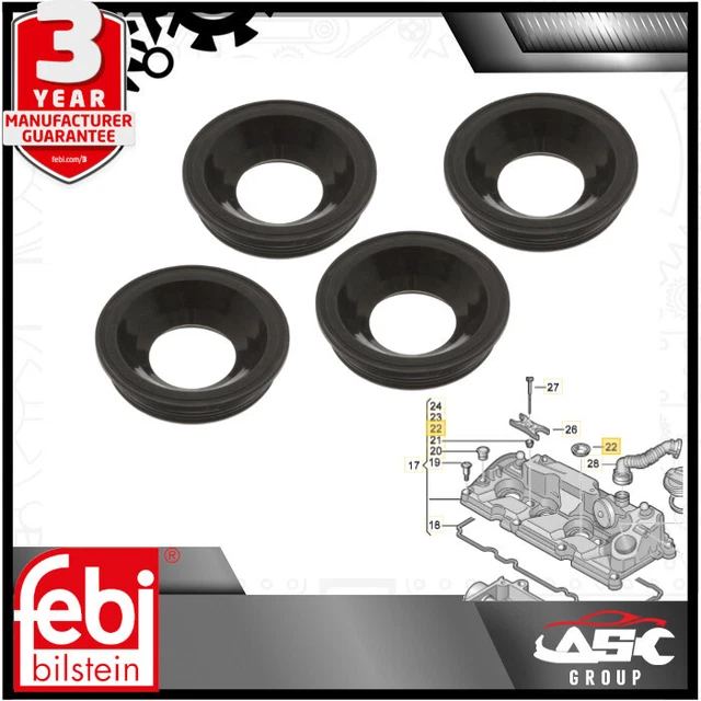 CACHE CULBUTEUR ESSENCE Joint Injecteur / - Pour VW Boîte,Golf,Passat,T5 T6 x4 EUR 18,98 ...