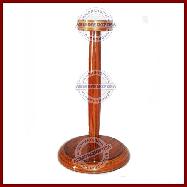 SUPPORT DE CASQUE en bois pour casques d'armure médiévale, poteau ...