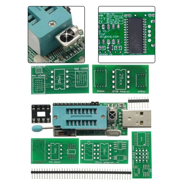 CH341A PROGRAMMER V1 7 with Multi Level Conversion and Adapter Board ...