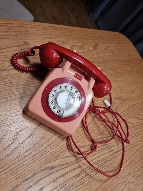VINTAGE 1970S TWO tone Rotary Dial Telephone Genuine Untested £14.00 ...
