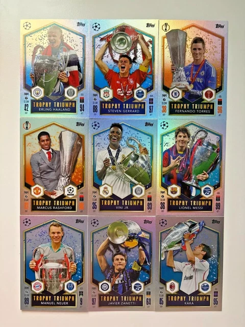 TOPPS MATCH ATTAX - Champions League 2024/25 - Tutte le 9 card Trophy ...