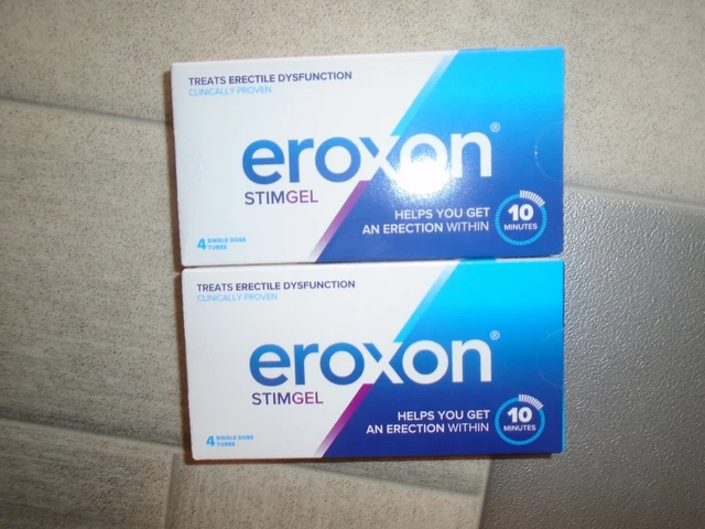 EROXON STIMGEL ERECTILE Dysfunction Treatment Gel - 4 Single Dose Tubes ...