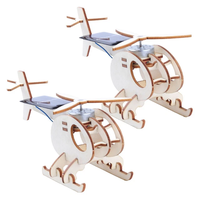 KIDS WOODEN PLANE Craft Set Build Your Own Airplane Educational Stem ...