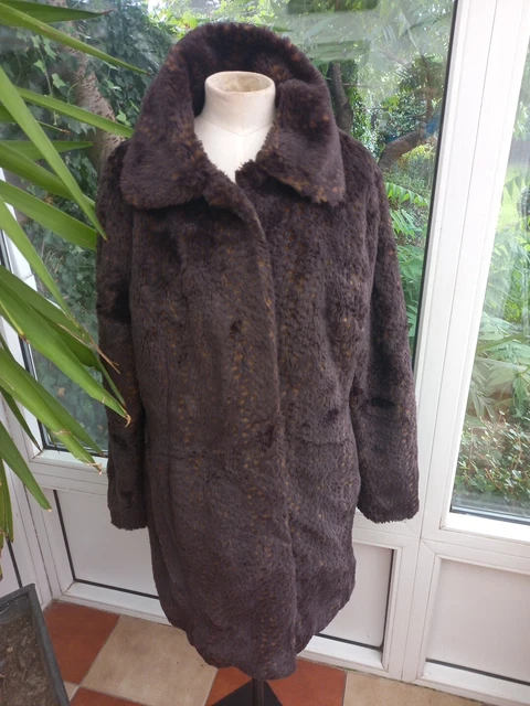 MODA GEORGE LADIES GORGEOUS 60s STYLE FAUX FUR COAT SIZE 16 £11.11 ...