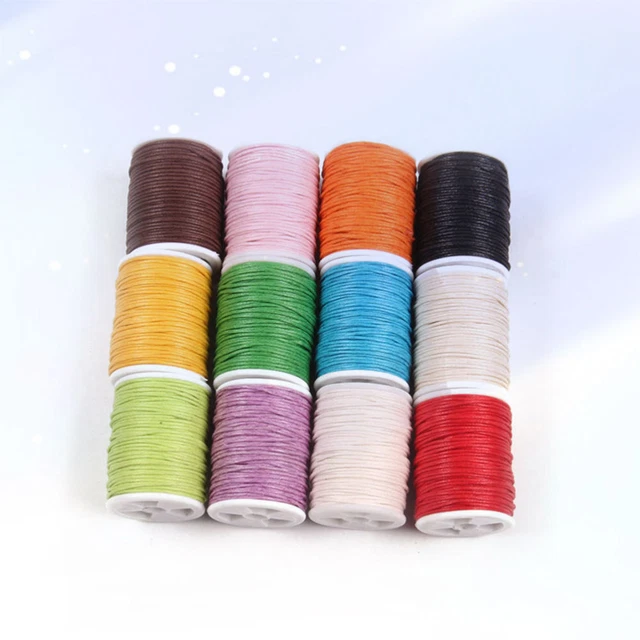 12 PCS WAXED Cotton Cord Jewelry Making Beading Braided Rope £12.95 ...
