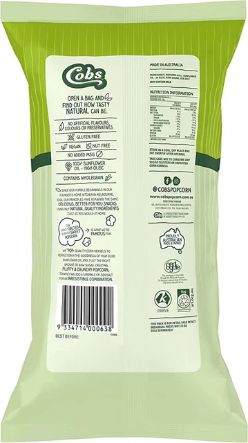 NATURAL LIGHTLY SALTED and Slightly Sweet Popcorn, 5 X 13 G (Pack of 2 ...