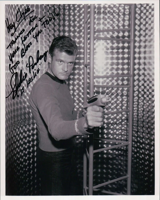 AUTOGRAFATO 8X10 FOTO Eddie Paskey Tenente Leslie Su TV Star Trek EUR ...