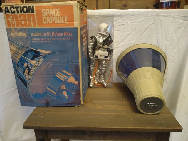 VINTAGE ACTION MAN Space Capsule Spaceman Figure Astronaut Original ...