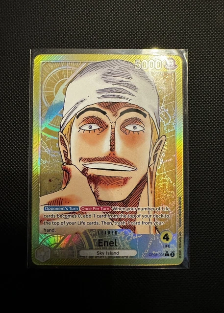 CARTE ANGLAISE UNE PIÈCE TCG Enel OP05-098 Alt Art Leader Awakening of the New Era EUR 103,73 ...