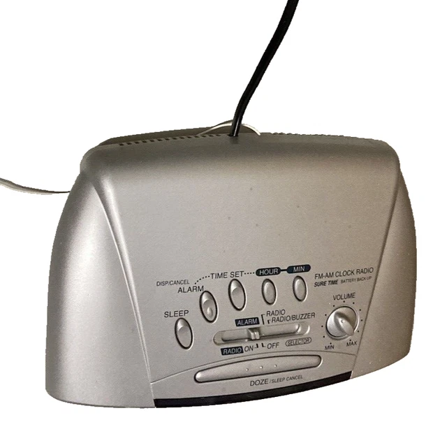 PANASONIC CLOCK RADIOWITH Alarm & Snooze Buzzer RC-700 AM/FM 9V Battery ...