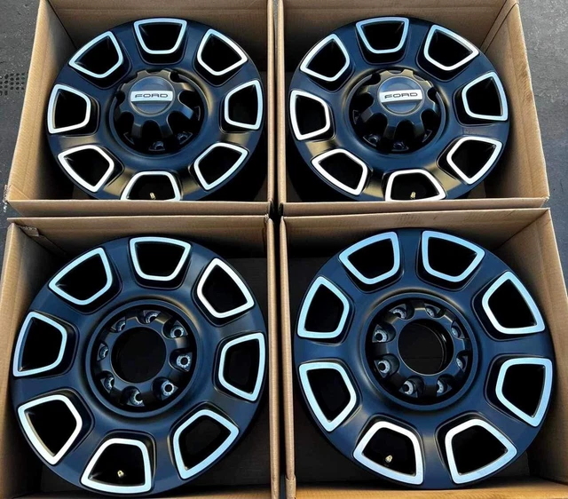 20& FORD F-250 F-350 Factory Oem Wheels Rims Black Platinum 2023 2024 ...