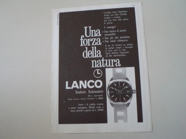 ADVERTISING ADVERTISING 1969 LANCO SEABORN AUTOMATIC WATCH £5.12 - PicClick UK