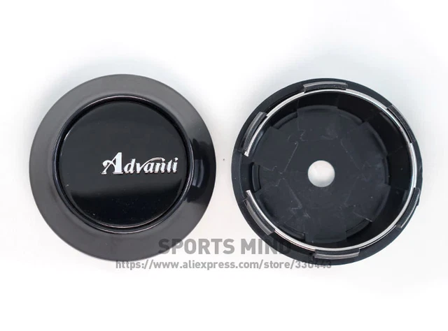 4X69MM ADVANTI EMBLEMS Wheel Center Caps Hubcaps Rim Caps Badges Black ...