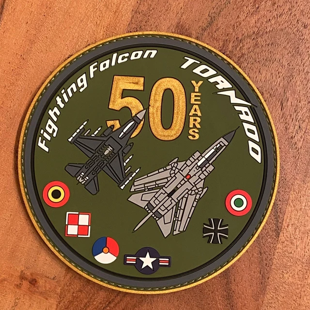 50 YEARS TORNADO & F-16 Anniversary Patch PVC NATO Luftwaffe US Air ...