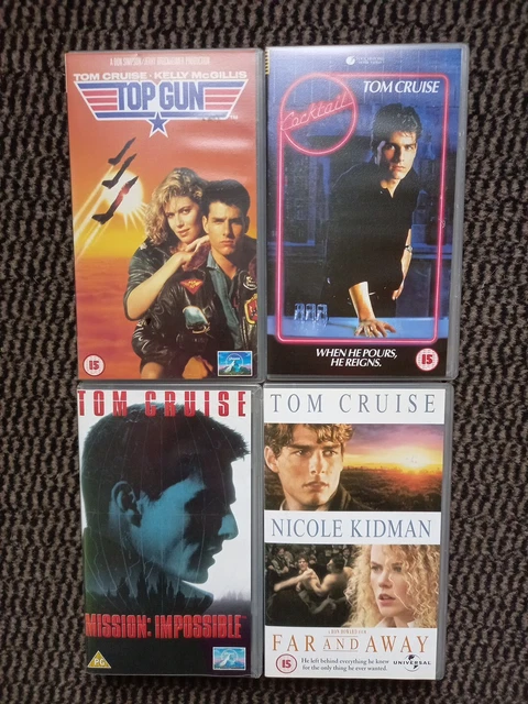 TOM CRUISE VHS Bundle - Top Gun - Cocktail - Far and Away - Mission ...