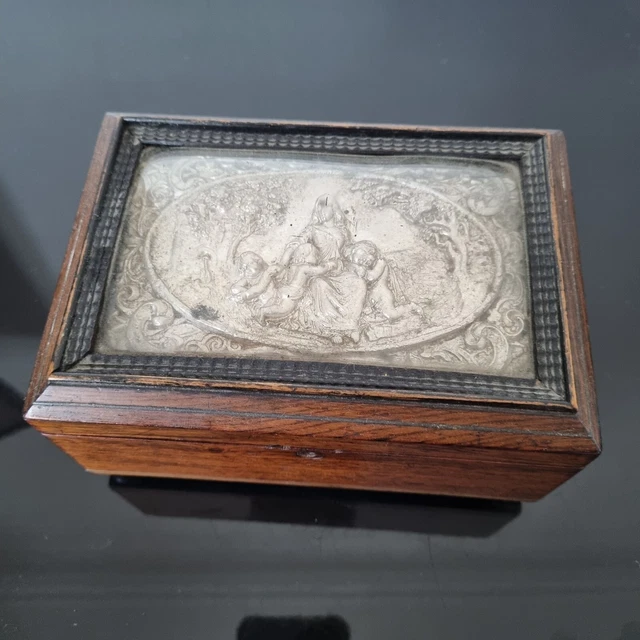 COFFRET NAPOLÉON III Décor Femme et Putti Bas Relief XIXè Victorian Box ...