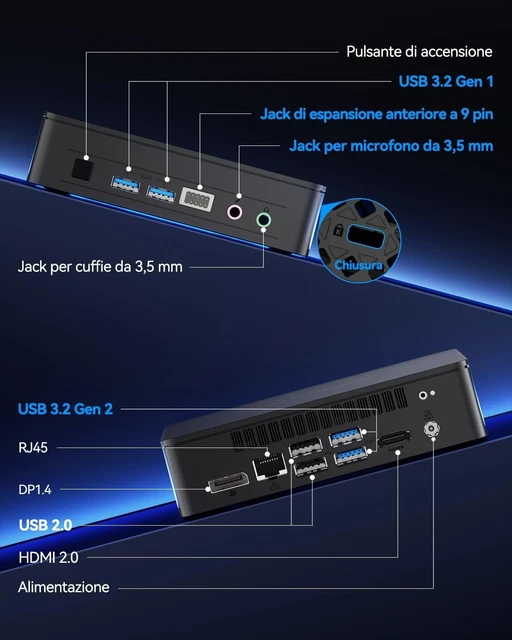 GEEKOM MINI PC Air12 Lite, Intel N150, 16GB RAM 512GB SSD Dual ...