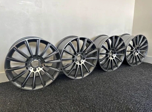 MERCEDES A/C/E CLASS C63 AMG ALLOY WHEEL SET DIAMOND CUT 19" 8.5J/ET45 ...