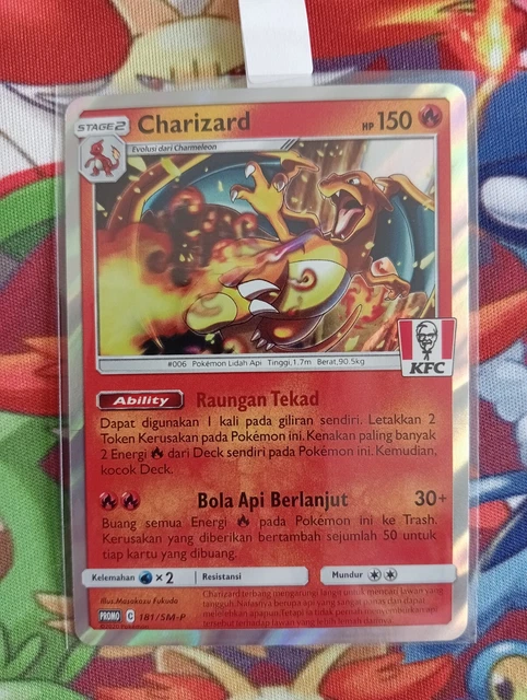 POKEMON CARD CHARIZARD Holo Promo Stamp KFC 181/SM-P £30.71 - PicClick UK