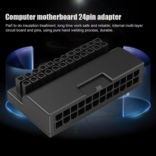 DIY 24PIN TO 90 Degree PC Motherboard ATX Power Supply Connector Adapter EUR 11,88 - PicClick FR