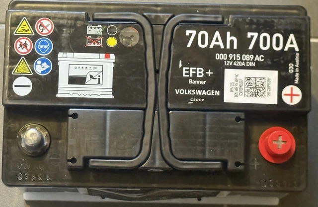 ORIGINAL VW AUTOBATTERIE Batterie Starterbatterie 12V 70Ah 420/700A ...
