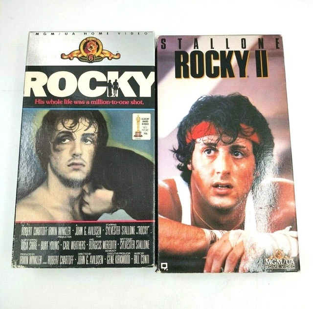 LOT DE 2 films VHS Sylvester Stallone Rocky VHS I et II (1 et 2) EUR 12 ...